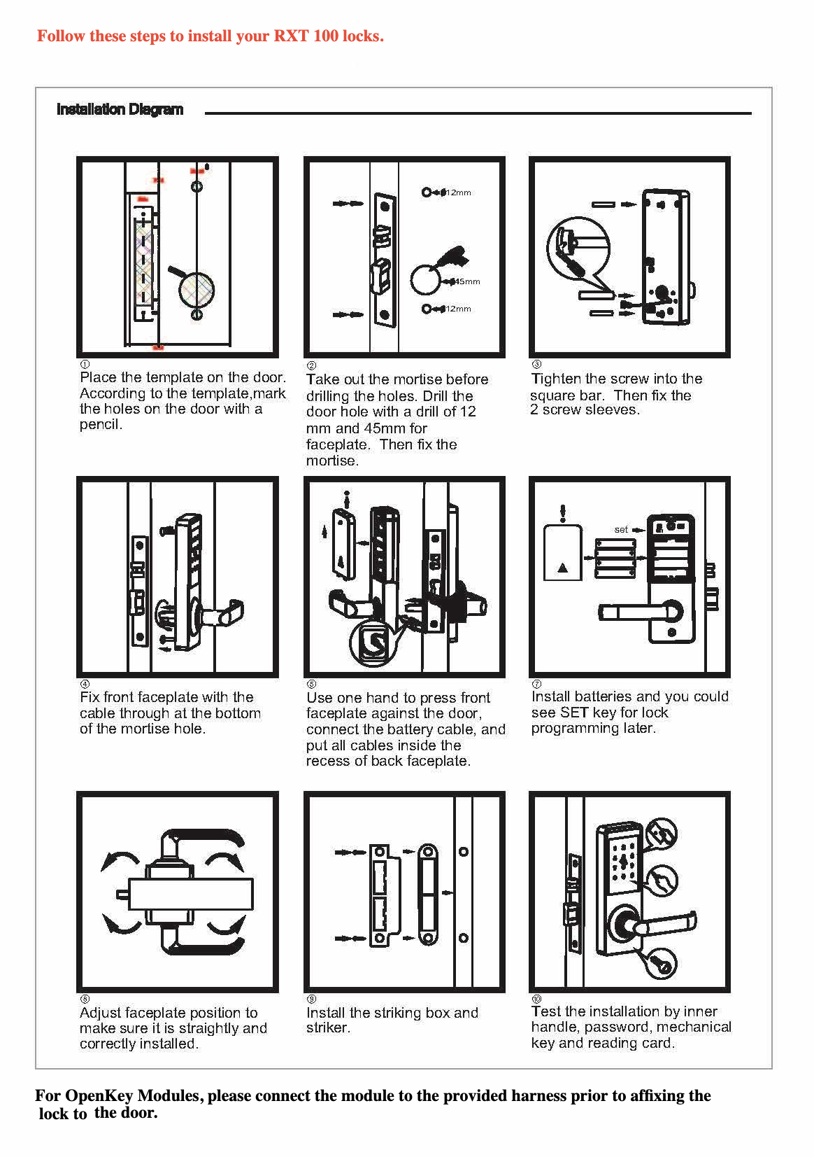 OPENKEY RXT-100 - Installation Guide – OpenKey
